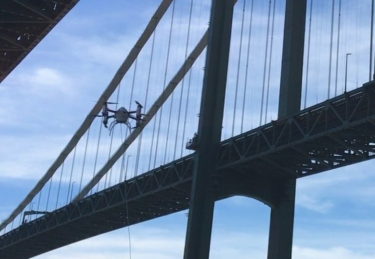 Specialized Drone Carries out Bridge Inspection 'From Water to Air ...